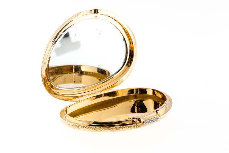 Diamond Gold Shell Compact Case at 1stDibs