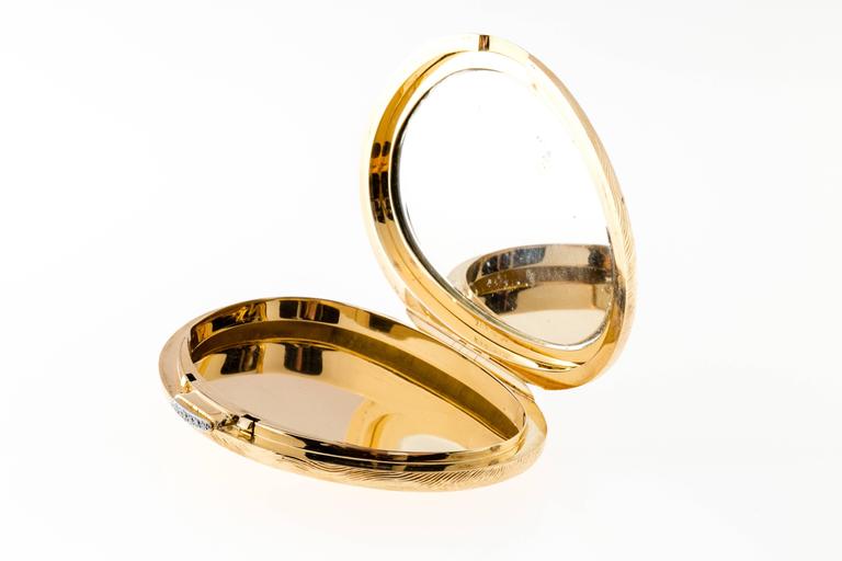 Diamond Gold Shell Compact Case at 1stDibs