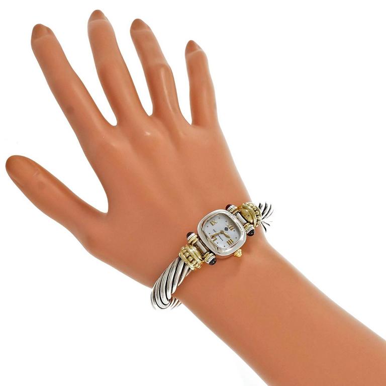 David Yurman 10mm Cable Watch Ladies 18k Gold and Steel at 1stDibs ...