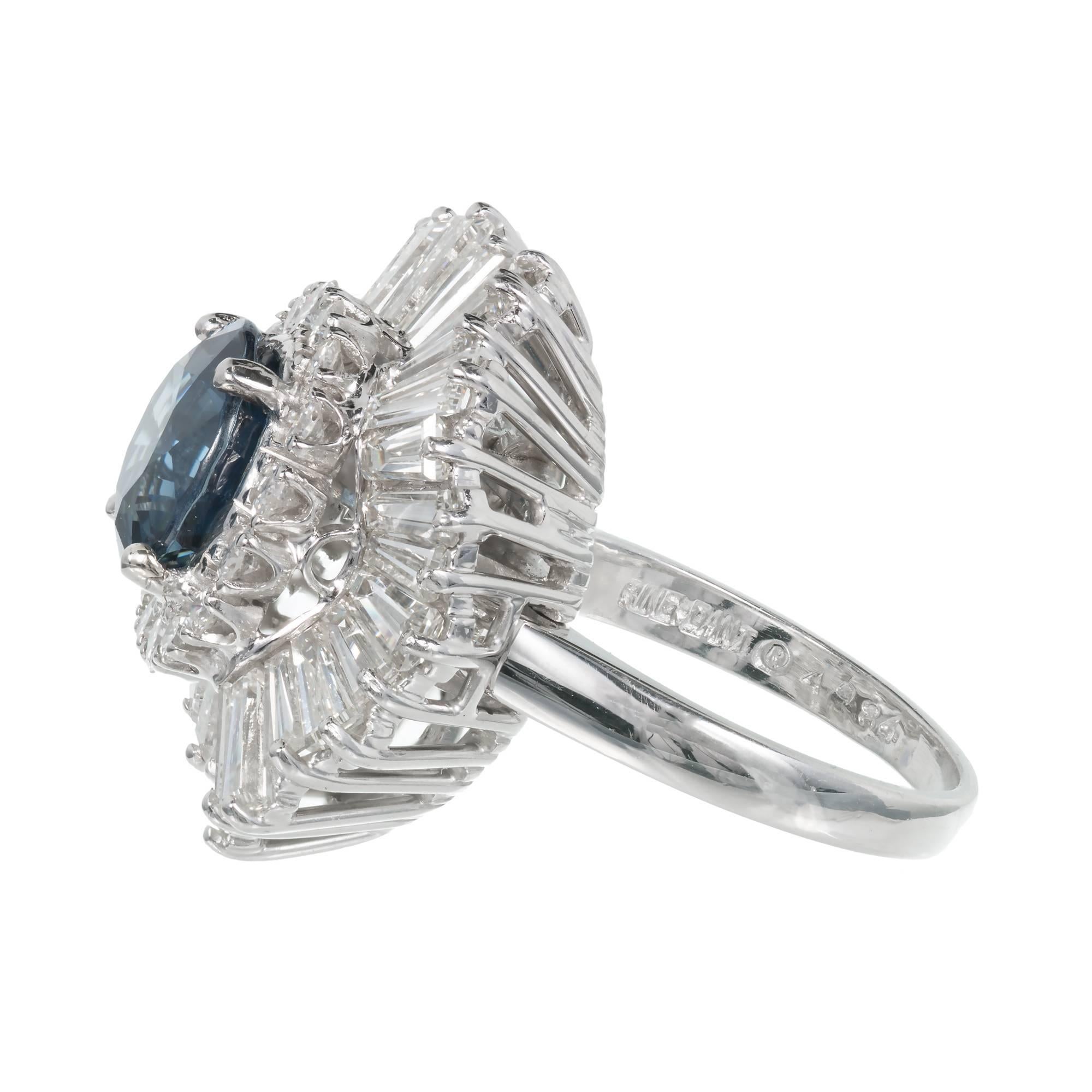 Palais Sapphire Diamond Ringdant Platinum Pendant Ring at 1stDibs