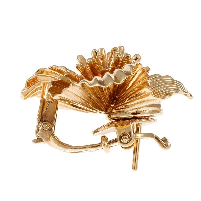 Tiffany and Co. Gold Clip Post Earrings at 1stDibs