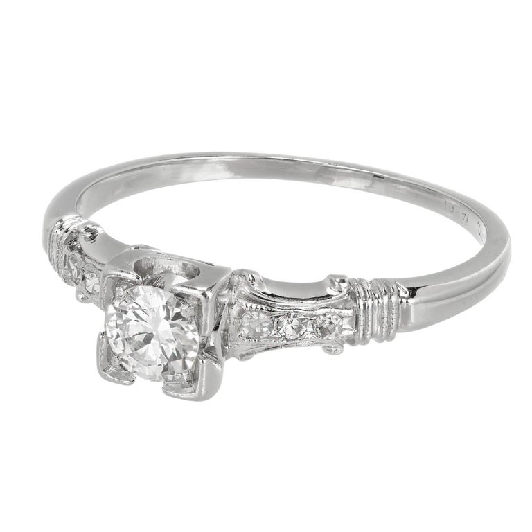 Jabel EGL Certified Diamond Platinum Engagement Ring, circa 1940 For ...