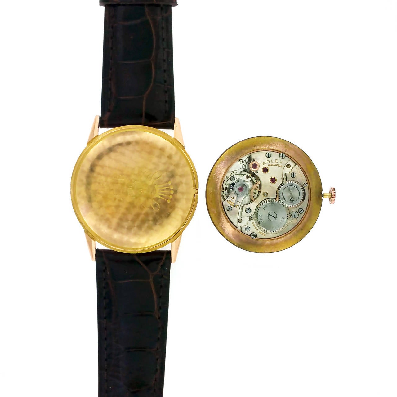 Rolex Rose Gold Precision Super Balance Wristwatch Ref 3667 For Sale at ...