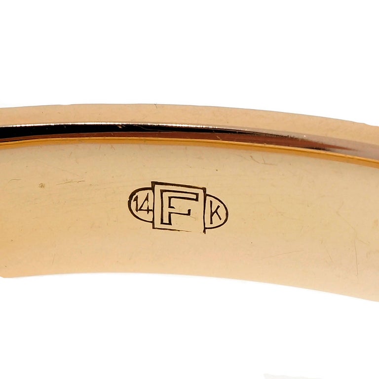Gold Buckle Hinged Bangle Bracelet For Sale at 1stDibs