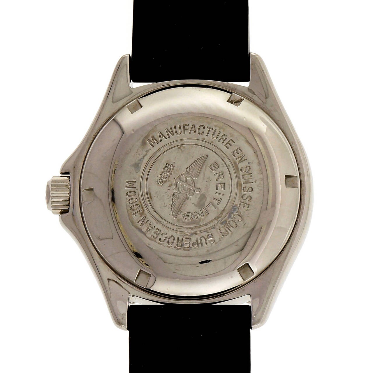 Breitling Stainless Steel Superocean Automatic Orange Dial Wristwatch ...