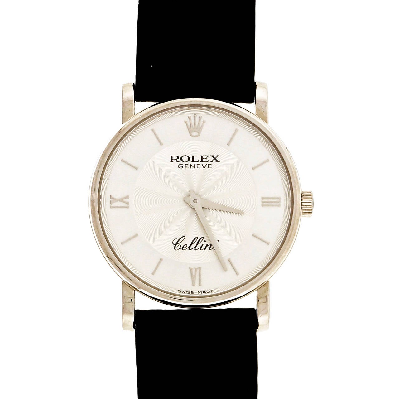 Rolex White Gold Roman Dial Cellini Wristwatch Ref 5115 at 1stDibs ...
