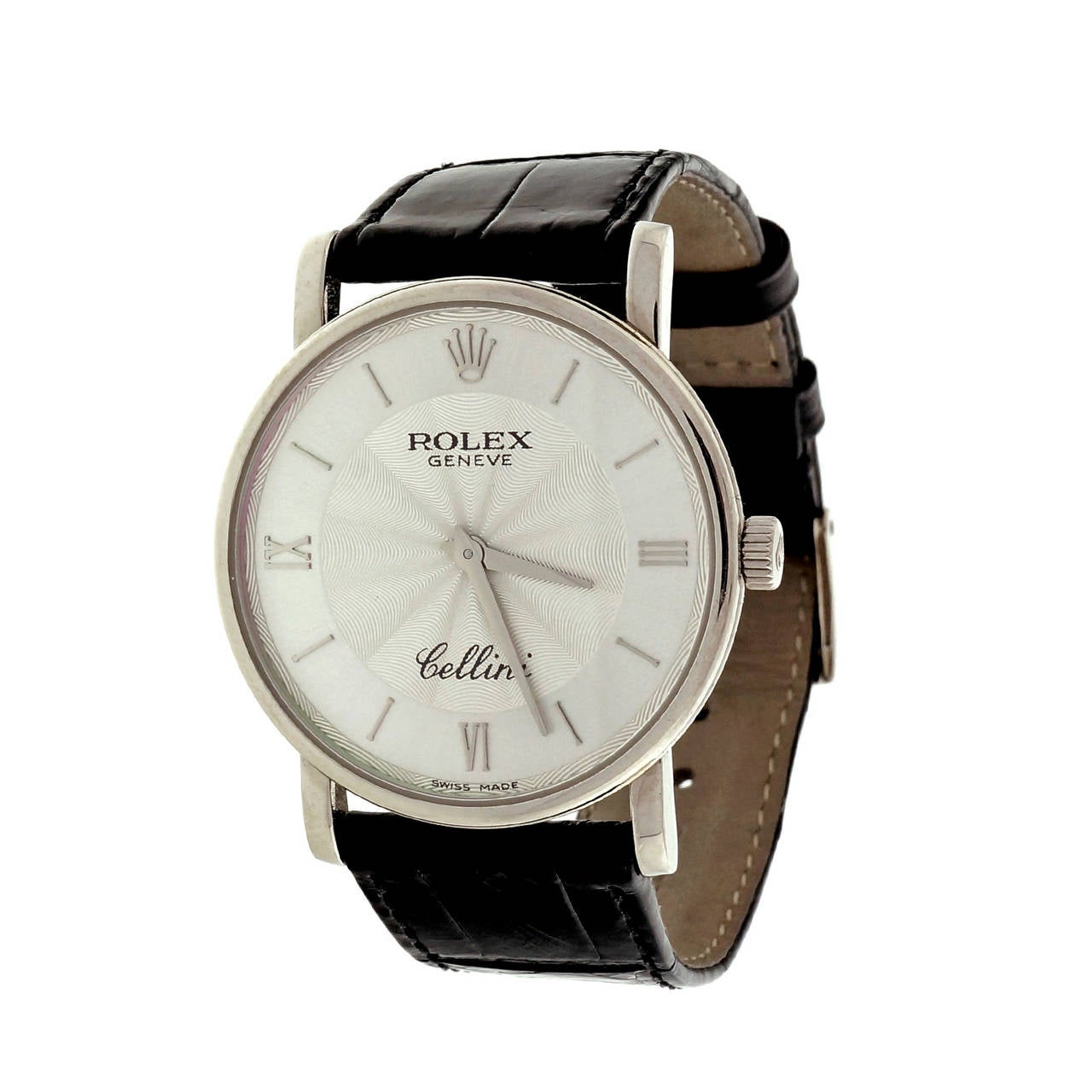 Rolex White Gold Roman Dial Cellini Wristwatch Ref 5115 at 1stDibs ...
