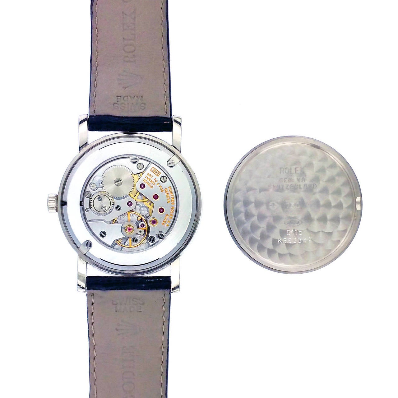 Rolex White Gold Roman Dial Cellini Wristwatch Ref 5115 at 1stDibs ...