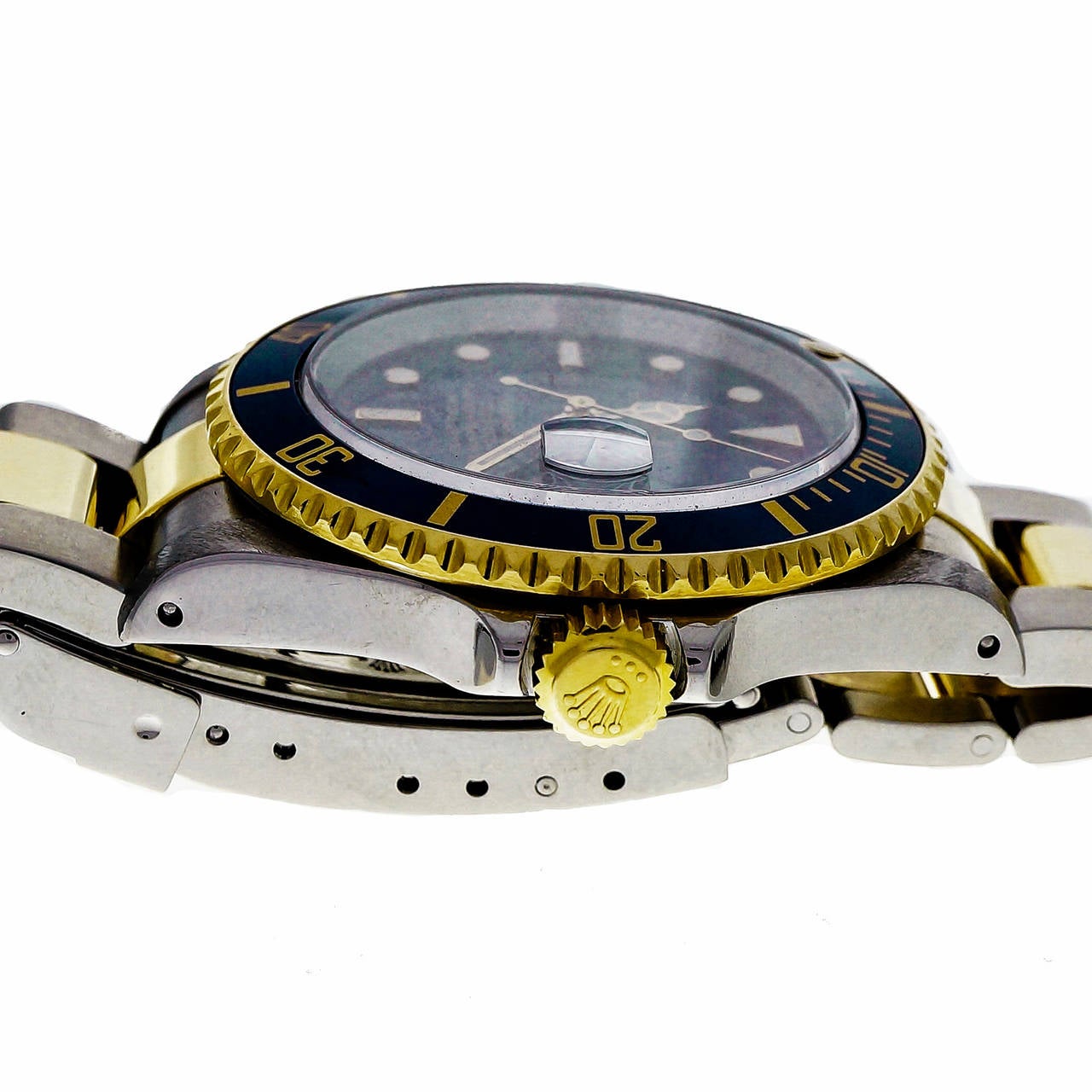 Rolex Stainless Steel and Yellow Gold Submariner Wristwatch Ref 16613 ...