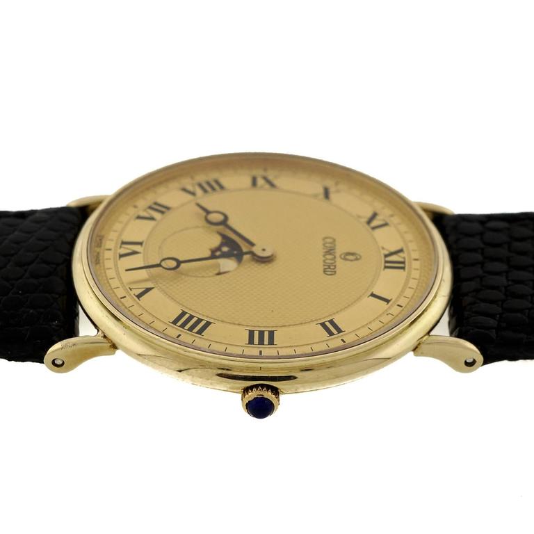 Concord Yellow Gold Moonphase ultra thin Quartz Wristwatch at 1stDibs ...