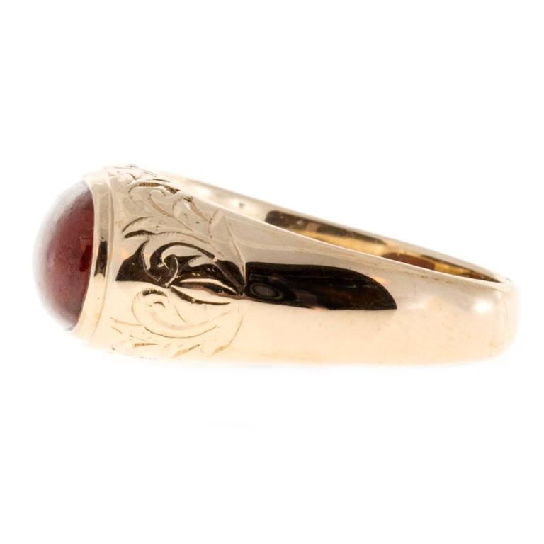Brown Jadeite Jade Gold Saddle Ring at 1stDibs | brown jade ring
