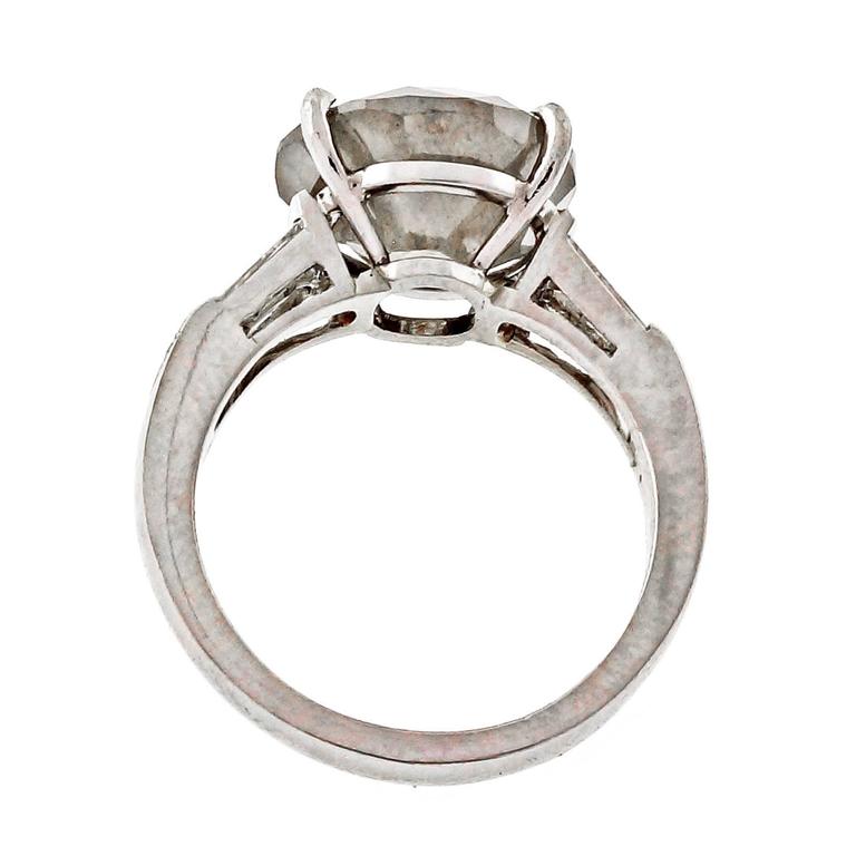 Natural Grey Diamond Platinum Engagement Ring at 1stDibs | fancy grey ...