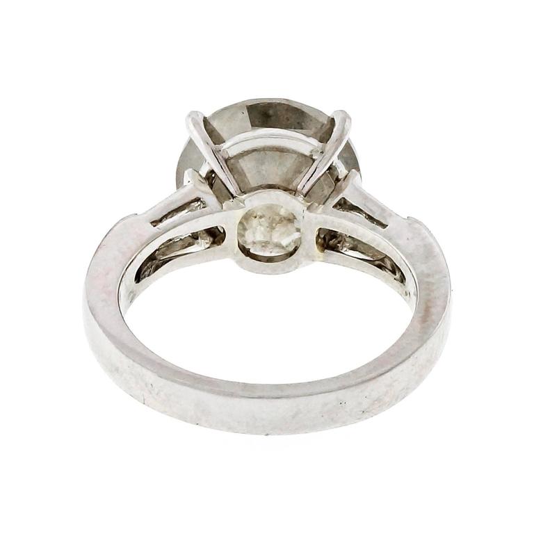 Natural Grey Diamond Platinum Engagement Ring at 1stDibs | fancy grey ...