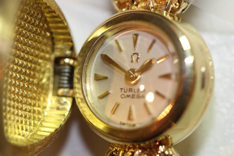 Omega Ladies Yellow Gold Turler Manual Wind Wristwatch at 1stDibs ...