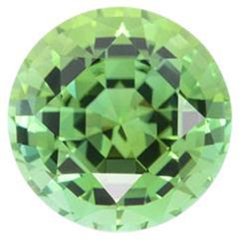 Mint Green Tourmaline Ring Gem 5.00 Carat Unset Round Loose Gemstone at ...