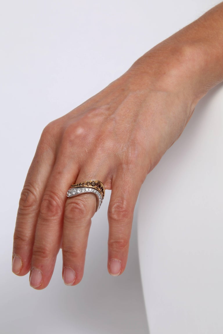 Linden Tree Green, Chocolate and White Diamonds, Twisted Rings by ...