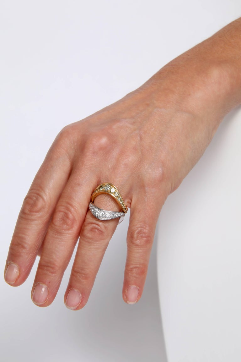 Linden Tree Green, Chocolate and White Diamonds, Twisted Rings by ...