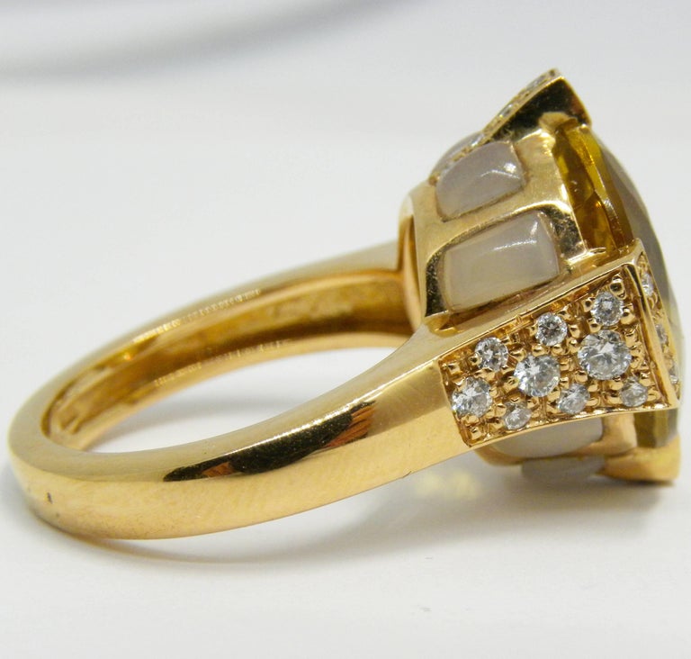 Berca Original 1950s Yellow Beryl Champaigne Diamond Crown Shaped ...
