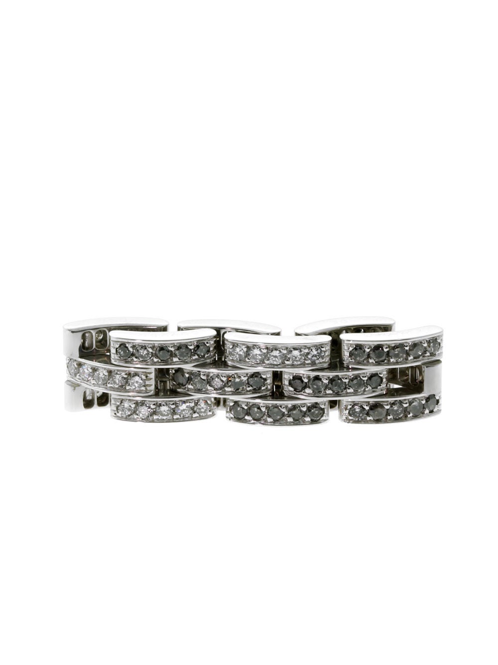 Cartier Maillon Panthere Black and White Diamond Gold Ring at 1stDibs ...