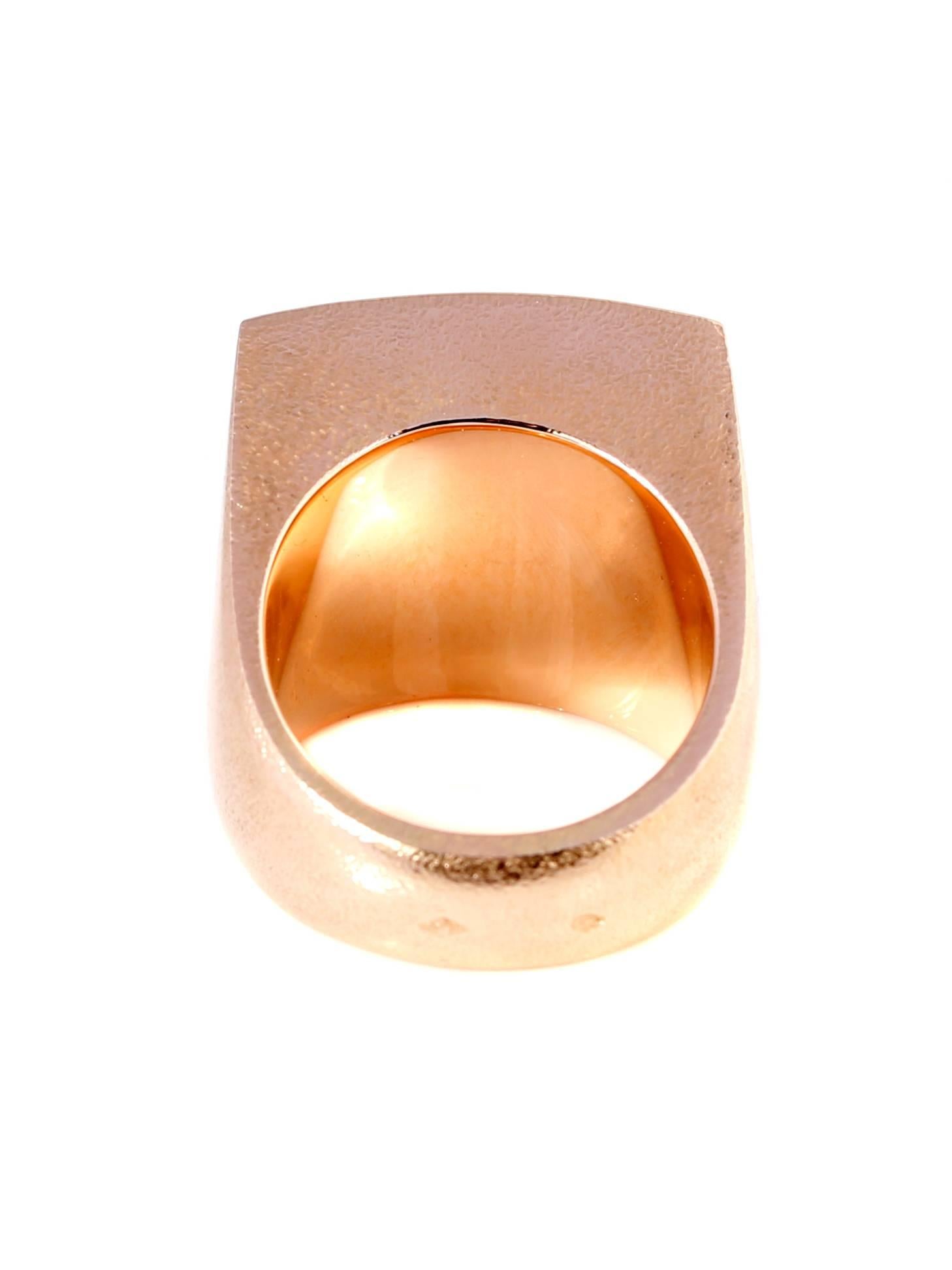 Hermes Rose Gold Square Ring at 1stDibs | gold square rings, square ...