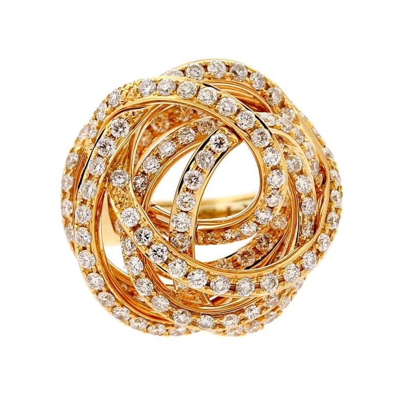 De Grisogono Matassa Diamond Rose Gold Ring at 1stDibs