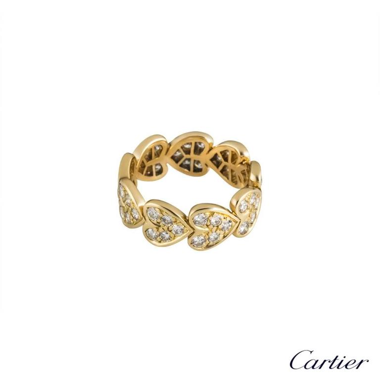 Cartier Diamond Heart Link Ring at 1stDibs | cartier link ring