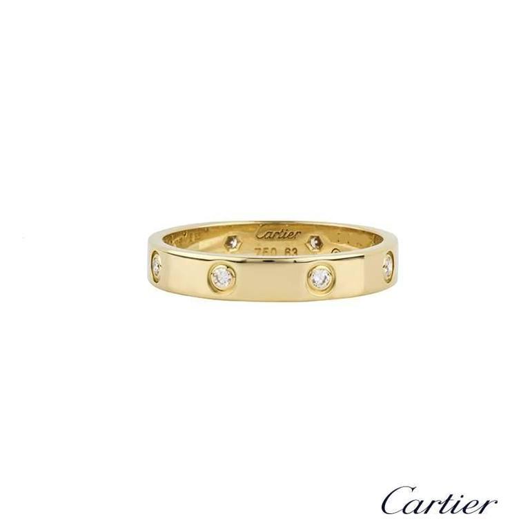 Men's Cartier Love Ring Full Diamond Wedding Band at 1stDibs | cartier ...
