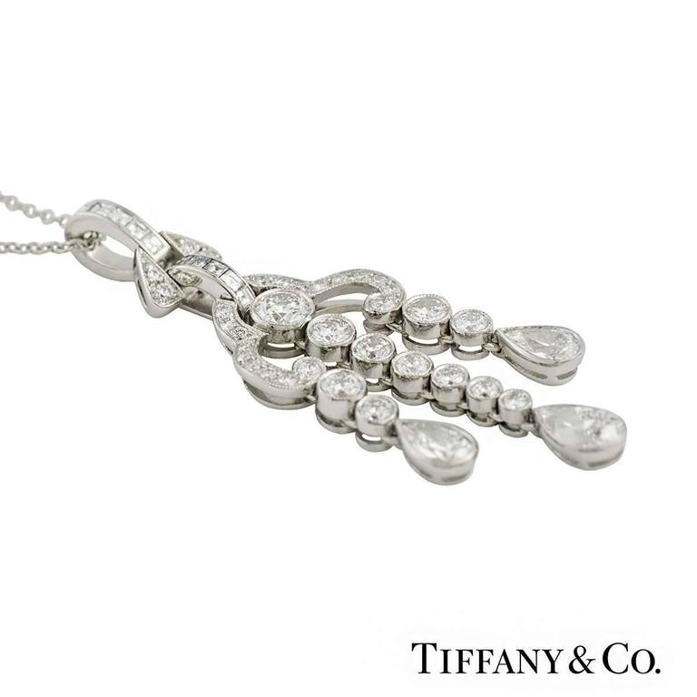 Tiffany and Co. Legacy Diamond Platinum Pendant at 1stDibs