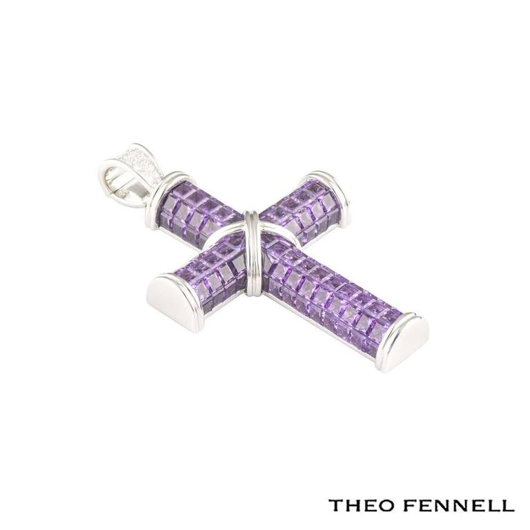 Theo Fennell Diamond and Amethyst Cross Pendant at 1stDibs | theo ...
