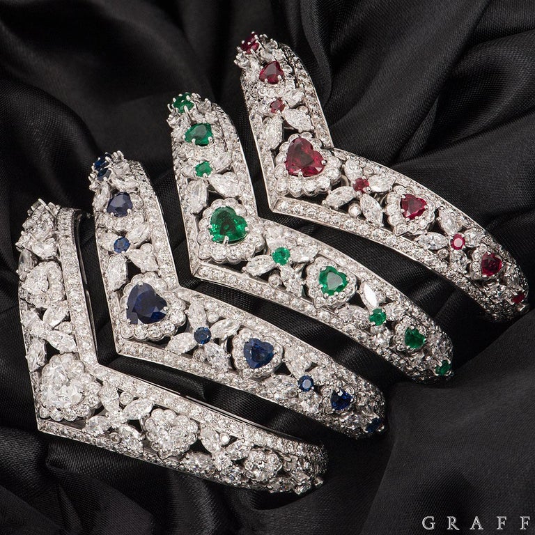 Graff Diamond, Emerald, Ruby and Sapphire Set Bangles at 1stDibs ...