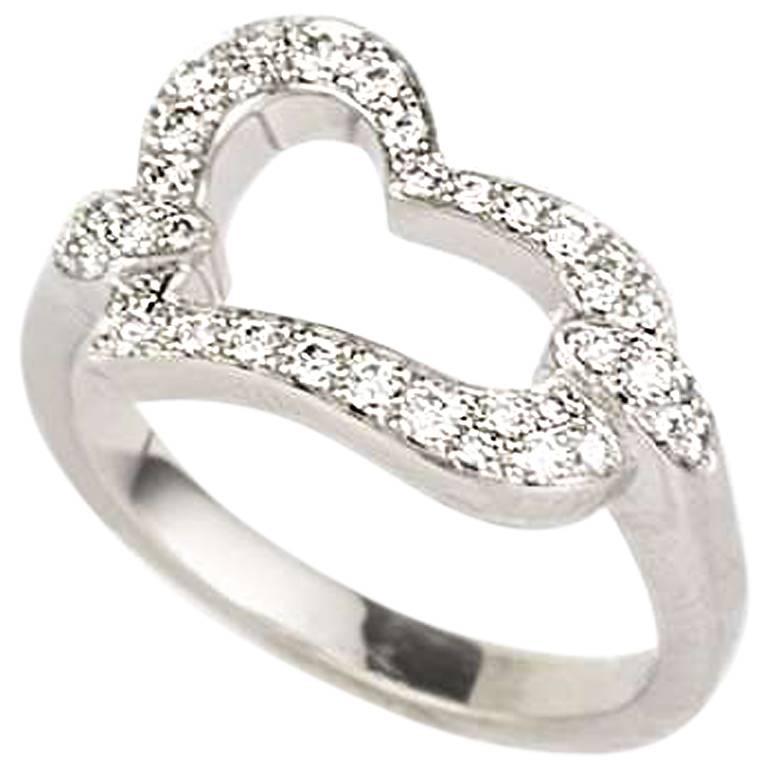 Piaget Diamond Set Heart Ring .31 Carat at 1stDibs | piaget heart ring