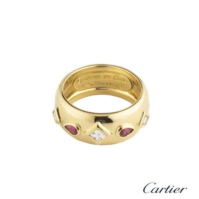 Cartier Diamond and Ruby Ring at 1stDibs | cartier ruby ring