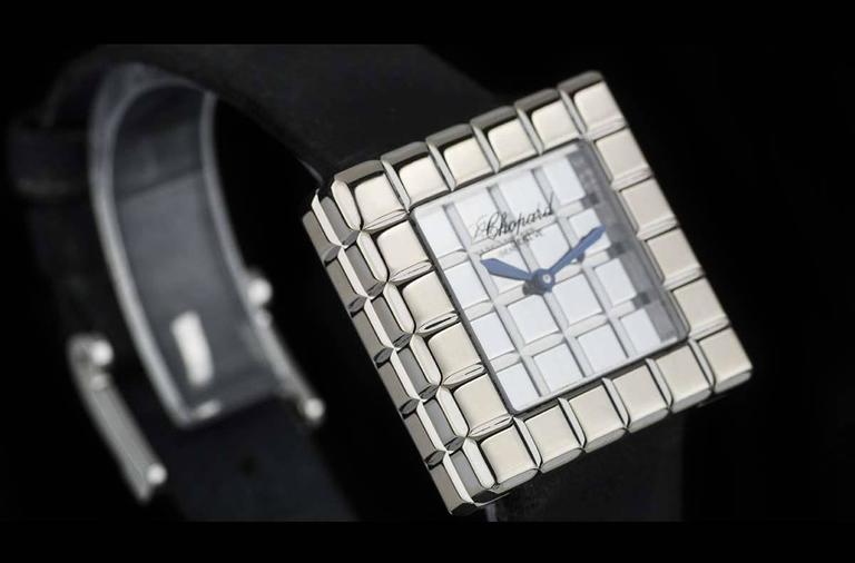 Chopard Ladies White Gold Ice Cube Wristwatch For Sale at 1stDibs
