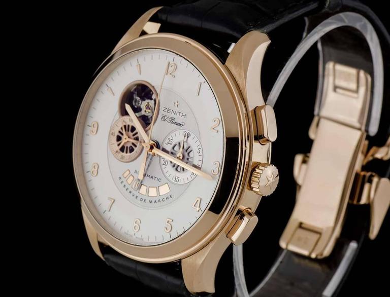 Zenith Rose Gold Grande Class Open XXT El Primero Automatic Wristwatch ...