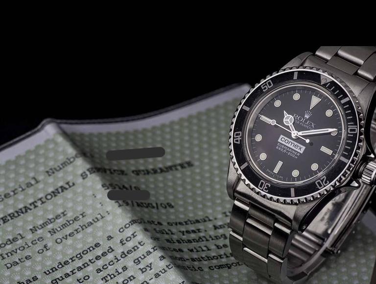 Rolex Stainless Steel Comex Submariner Automatic Wristwatch Ref 5514 at ...