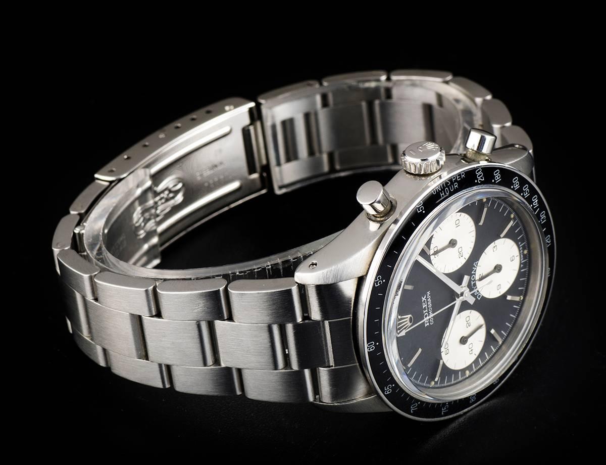 Rolex Stainless Steel Vintage Cosmograph Daytona Automatic Wristwatch ...