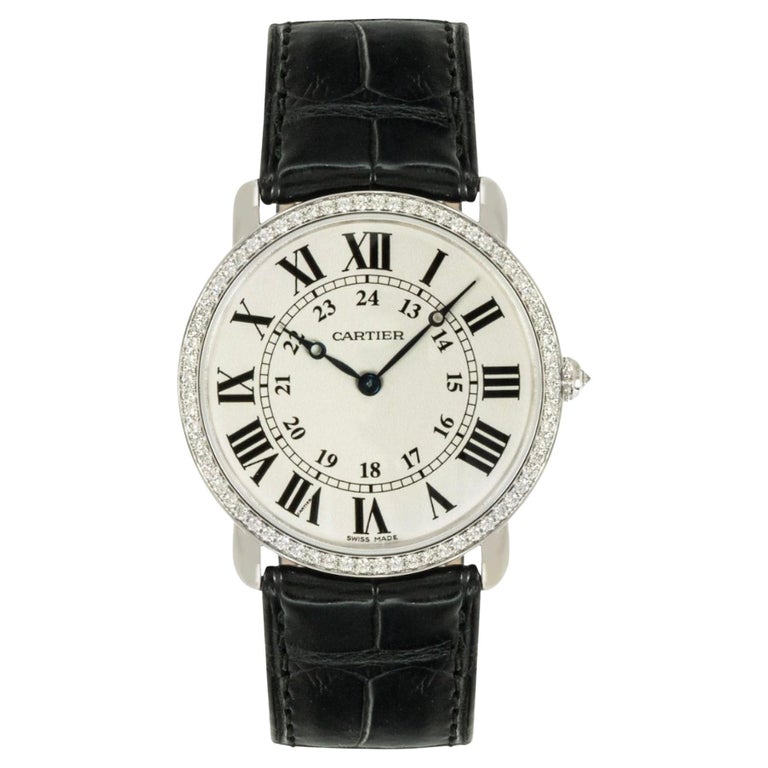 Cartier Ronde Louis Diamond Bezel Watch - Great Gifts Club