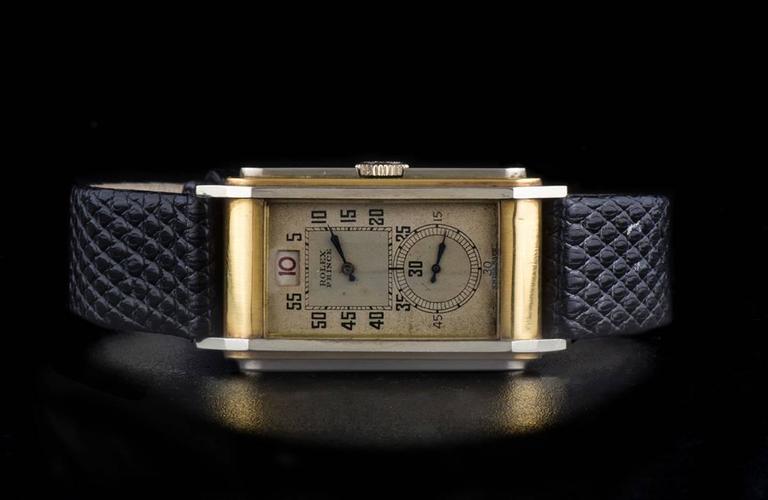 Rolex Gold Jump Hour Railway Prince Wristwatch at 1stDibs | rolex jump ...