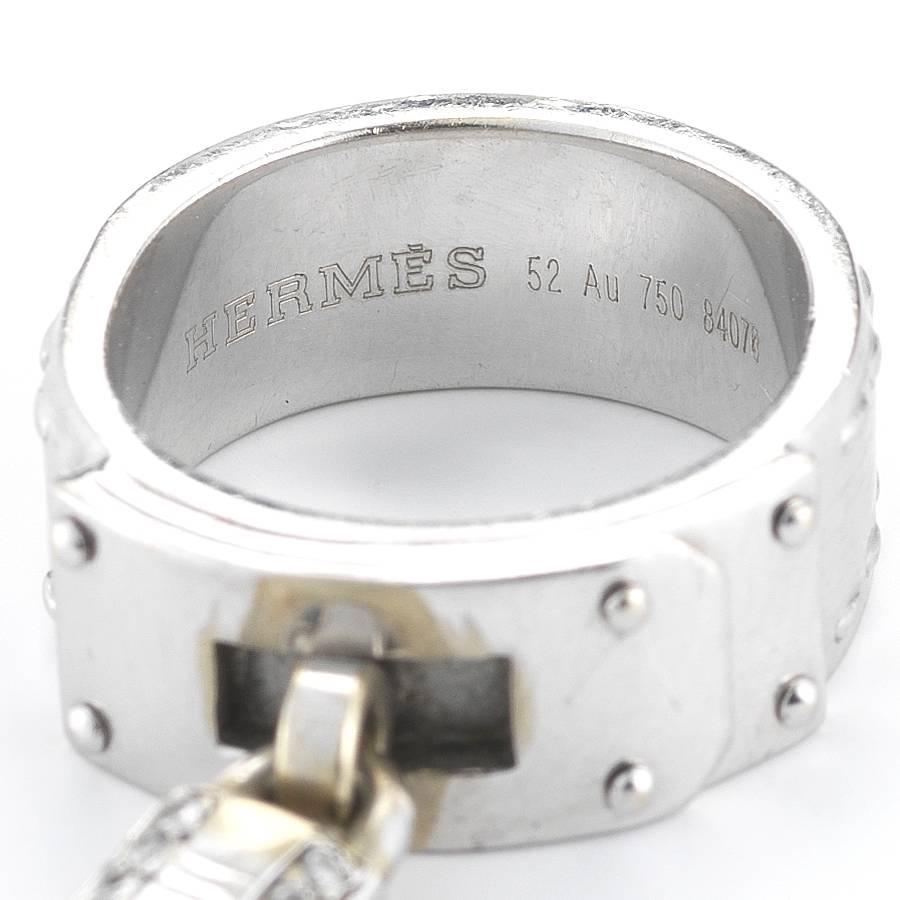 Hermes Kelly Lock Ring at 1stDibs | hermes lock ring, hermes padlock ring