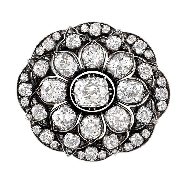 Antique Diamond Brooch at 1stDibs