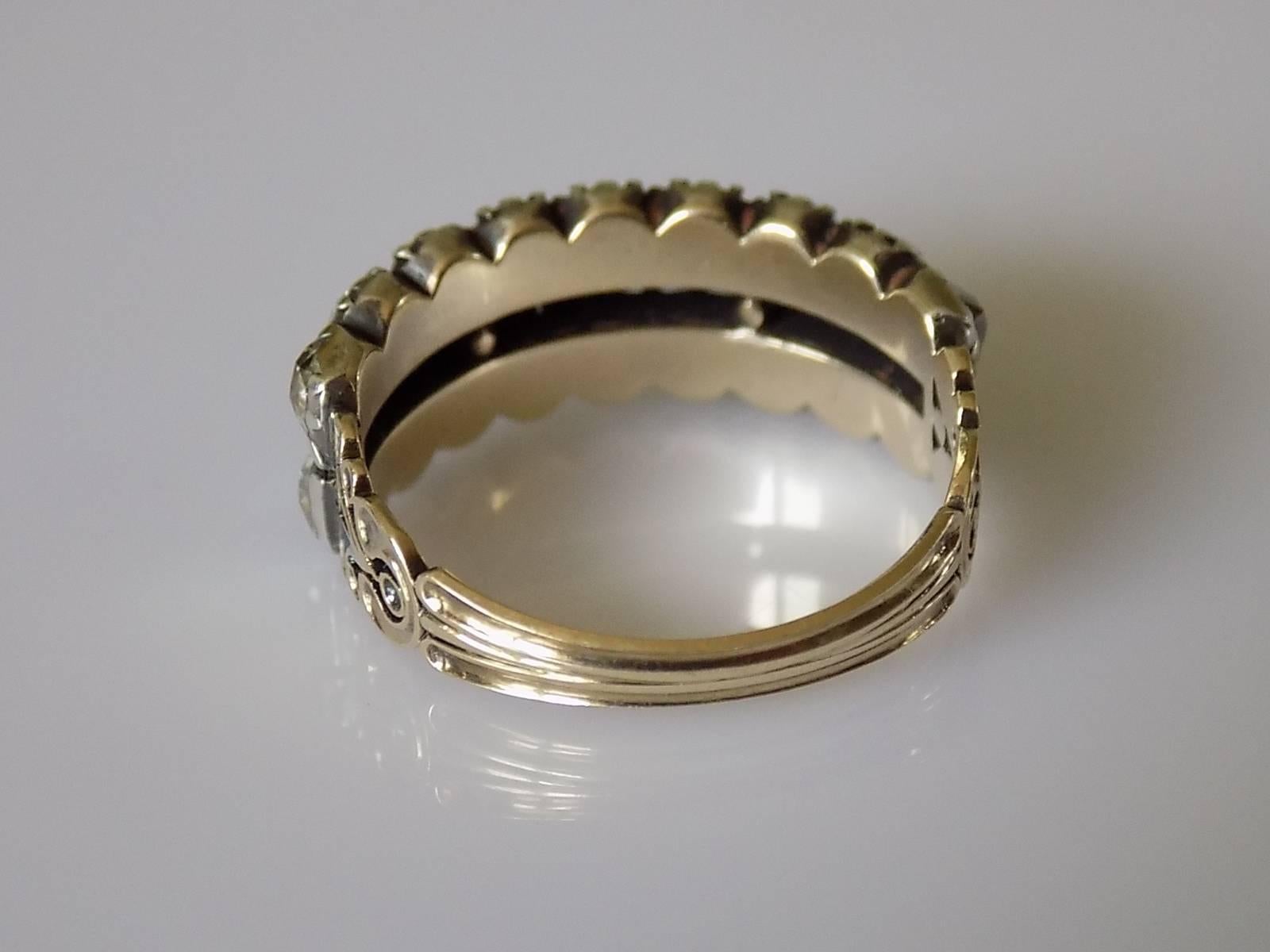 Georgian Two Row Diamond Half Eternity Ring at 1stDibs | georgian ...
