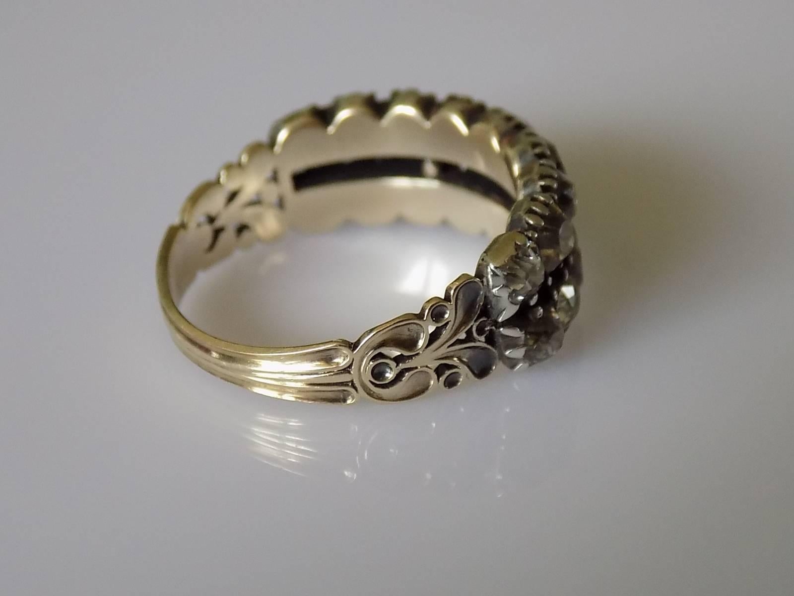 Georgian Two Row Diamond Half Eternity Ring at 1stDibs | georgian ...