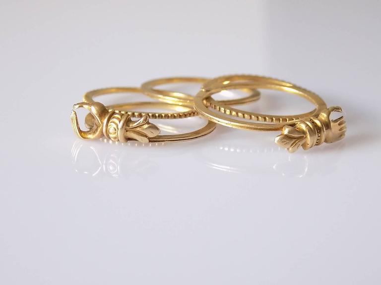 Georgian Yellow Gold Gimmel Fede Ring at 1stDibs | modern fede gimmel ...
