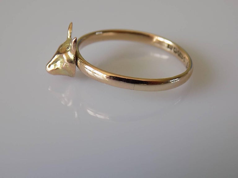 Victorian Gold Fox Ring at 1stDibs