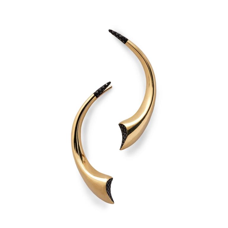 Black Diamond and Gold Bear Claw Ear Cuff by Bear Brooksbank For Sale ...