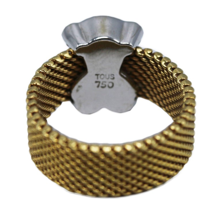 Tous Diamond and Gold Teddy Bear Ring at 1stDibs | tous teddy bear ring ...