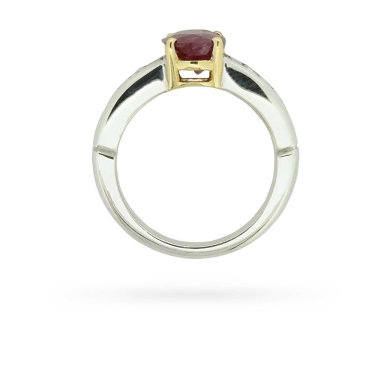 Contemporary Ruby and Diamond Ring For Sale at 1stdibs