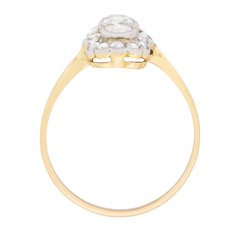 Edwardian Vertically Set Three-Stone Diamond Ring, circa 1910 For Sale ...