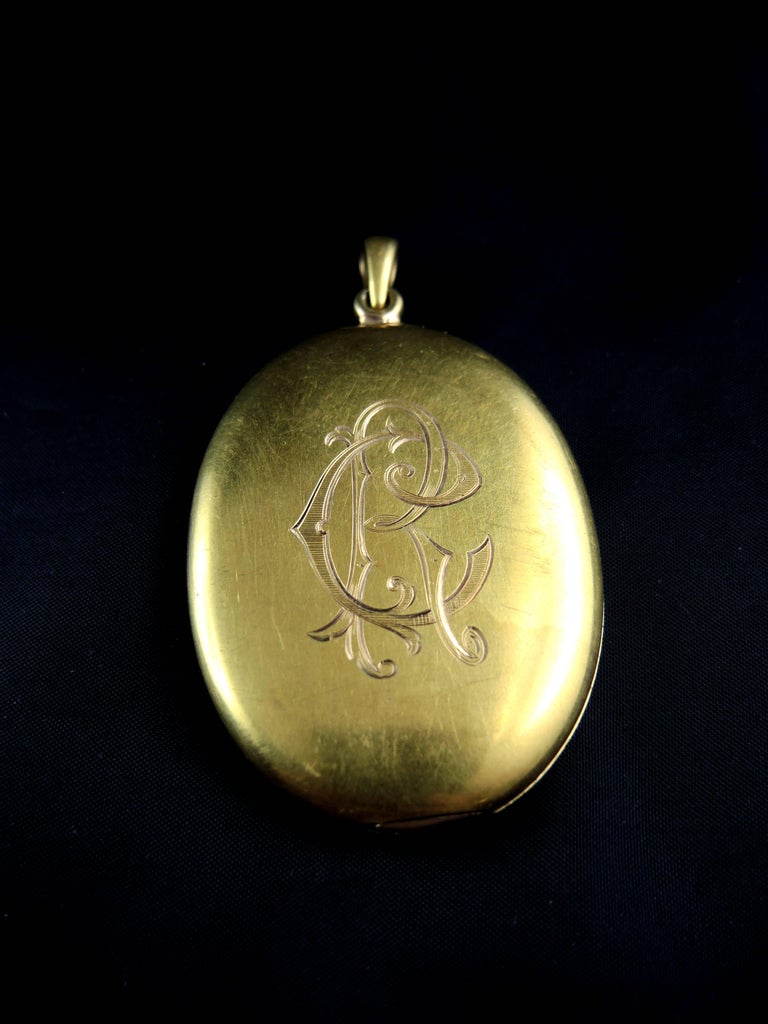 Antique Locket with a Mirror Set with Diamonds and Rubies, 19th Century ...