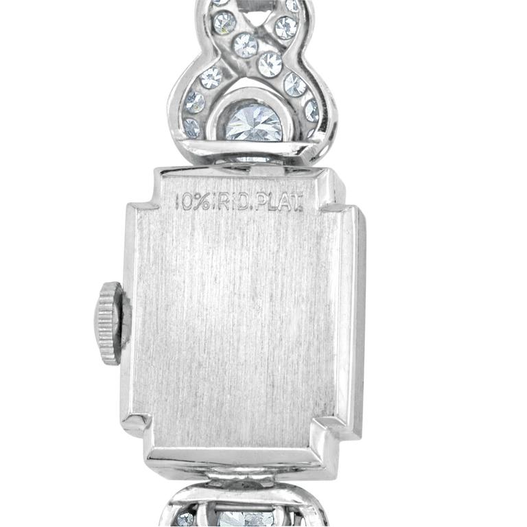 Hamilton ladies Platinum Diamond automatic Wristwatch For Sale at 1stDibs